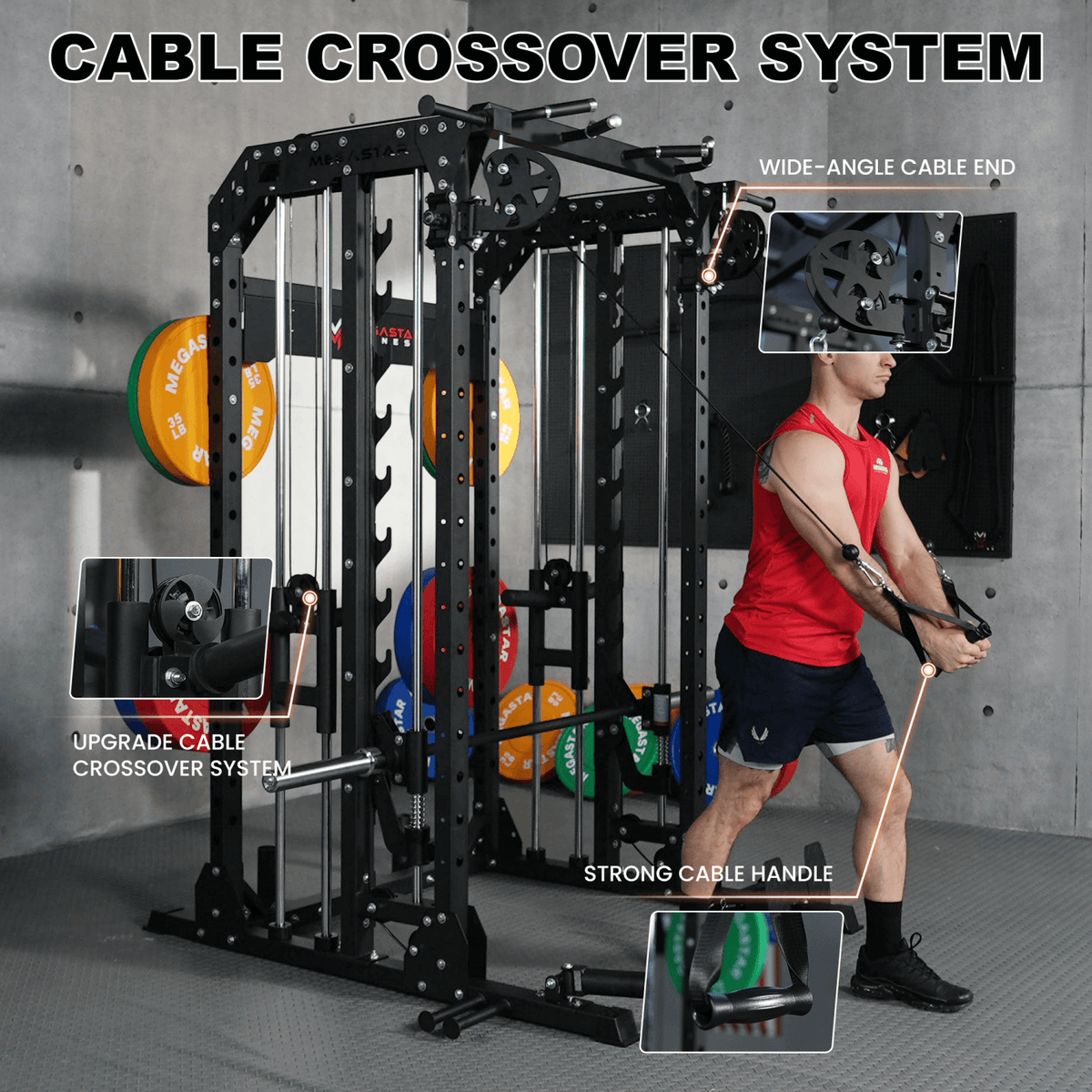 All-in-One Functional Trainer Smith Machine Home Gym